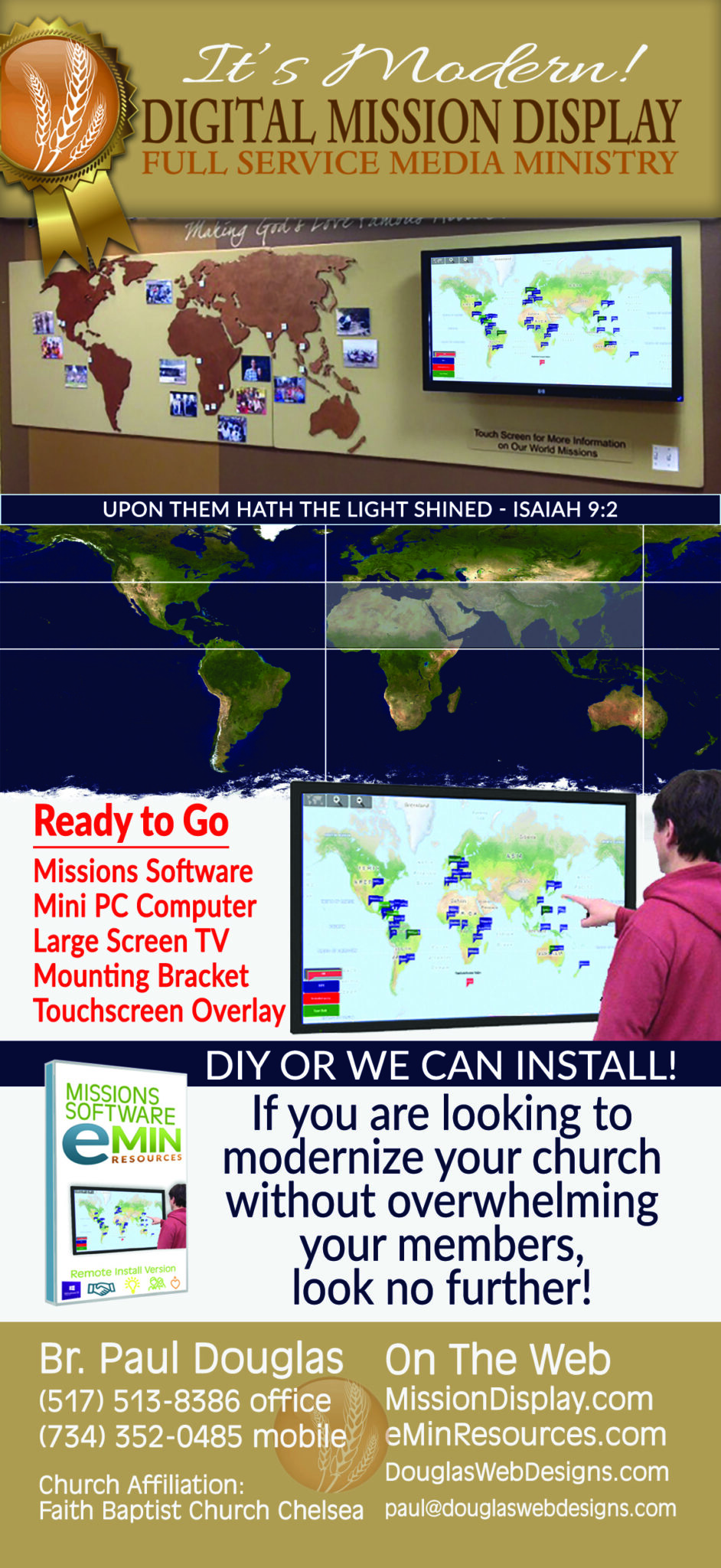 front mission display rack card - Digital Missions Display