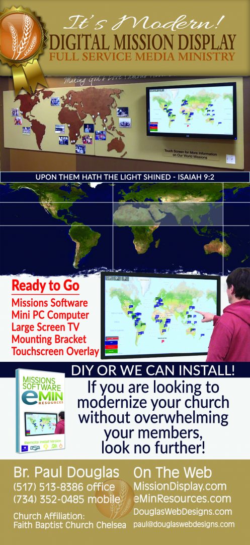 front mission display rack card - Digital Missions Display